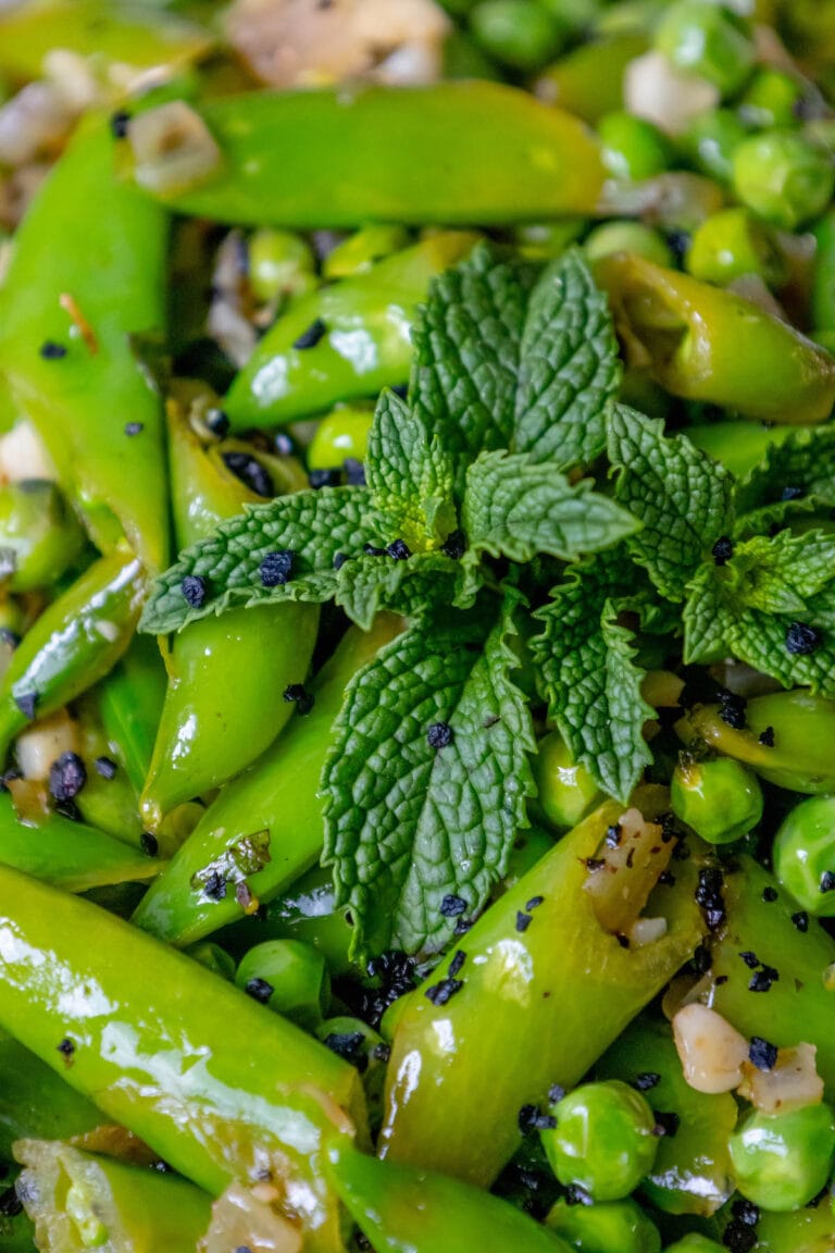 Peas with Mint and Garlic - Sweet Cs Designs