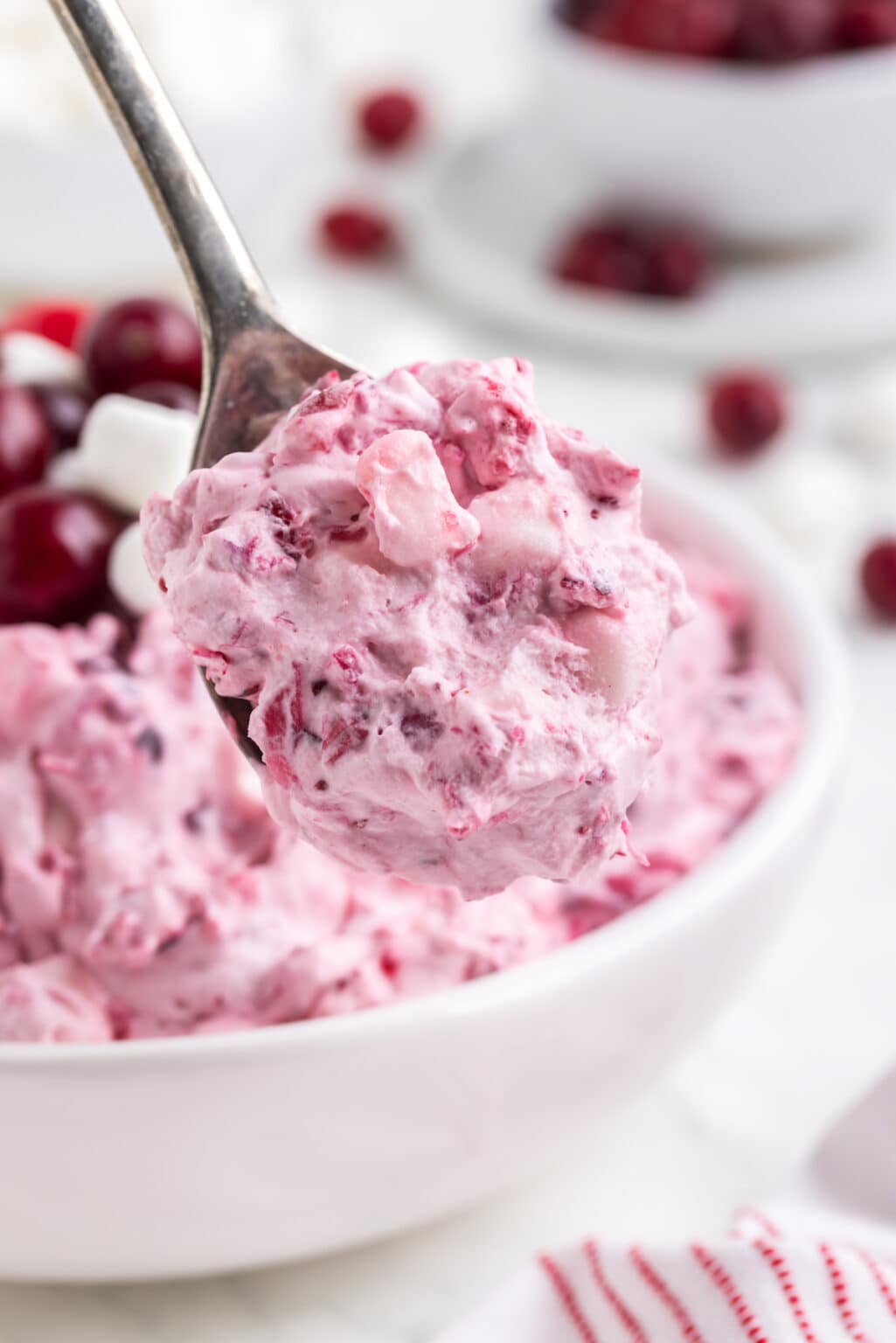 Easy Cranberry Fluff Salad - Sweet Cs Designs
