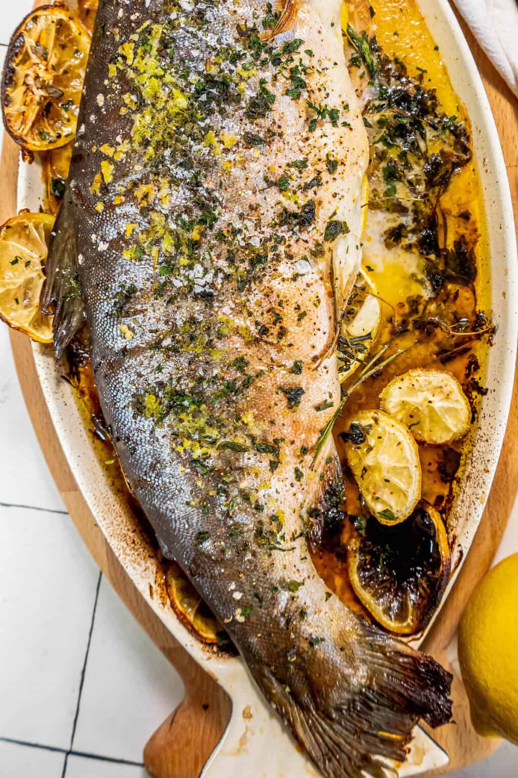 Herb Stuffed Roasted Arctic Char - Sweet Cs Designs