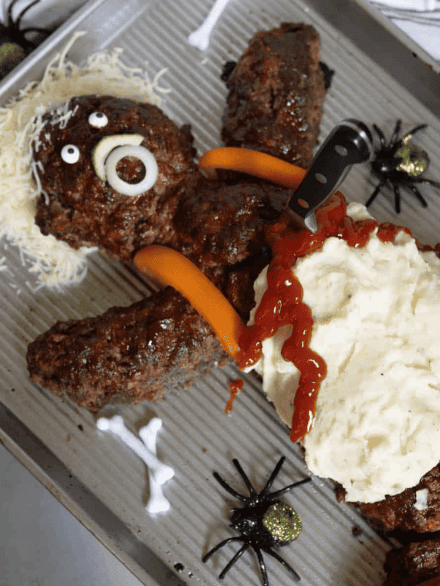 Halloween Dead Man Meatloaf Recipe - Sweet Cs Designs