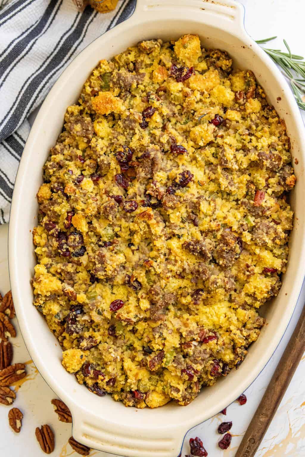 Sausage Cornbread Stuffing - Sweet Cs Designs