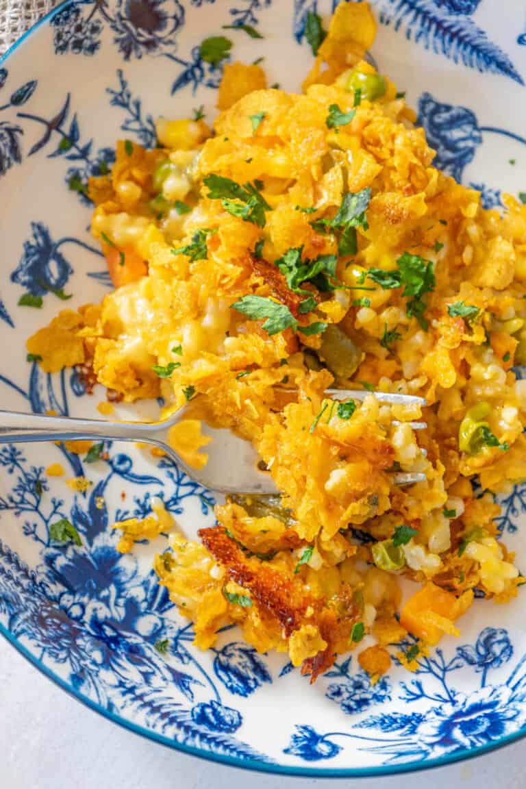 Cheesy Vegetable Rice Casserole - Sweet Cs Designs