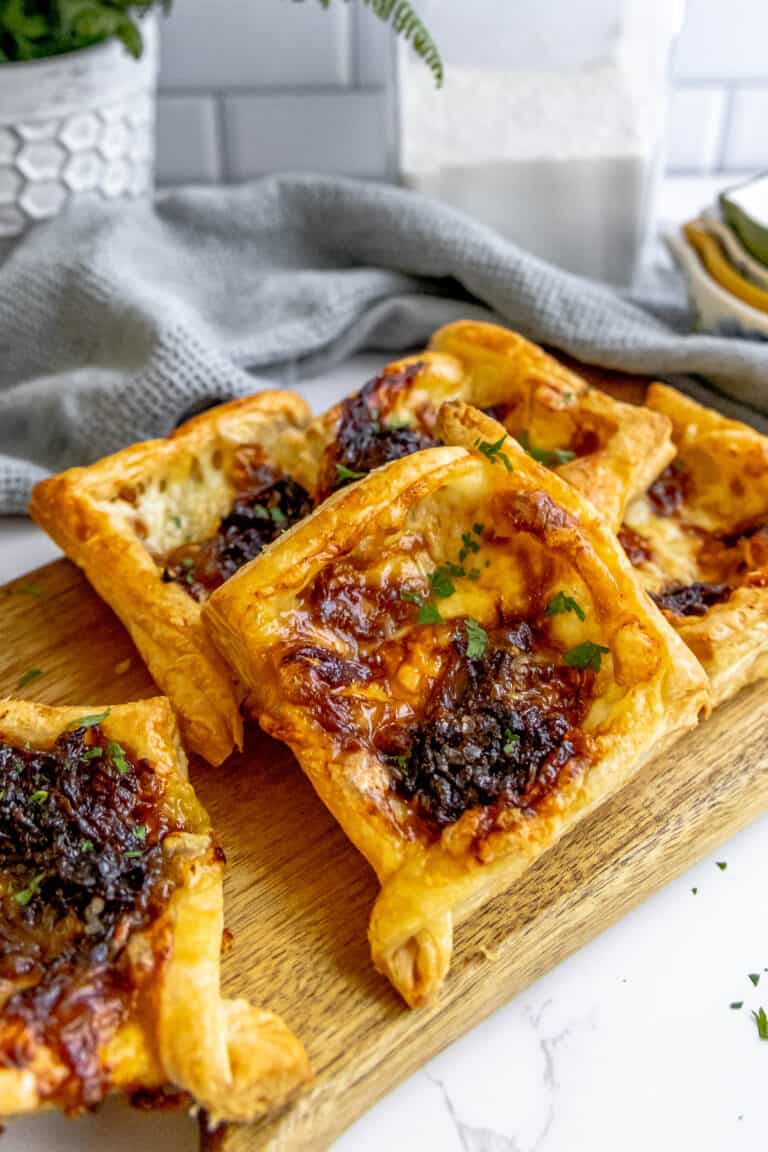Caramelized Onion Brie Tarts - Sweet Cs Designs
