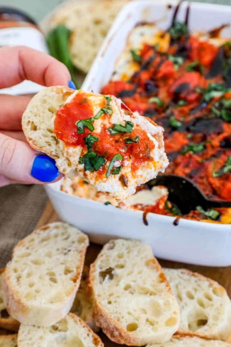 Baked Goat Cheese and Bruschetta Dip - Sweet Cs Designs