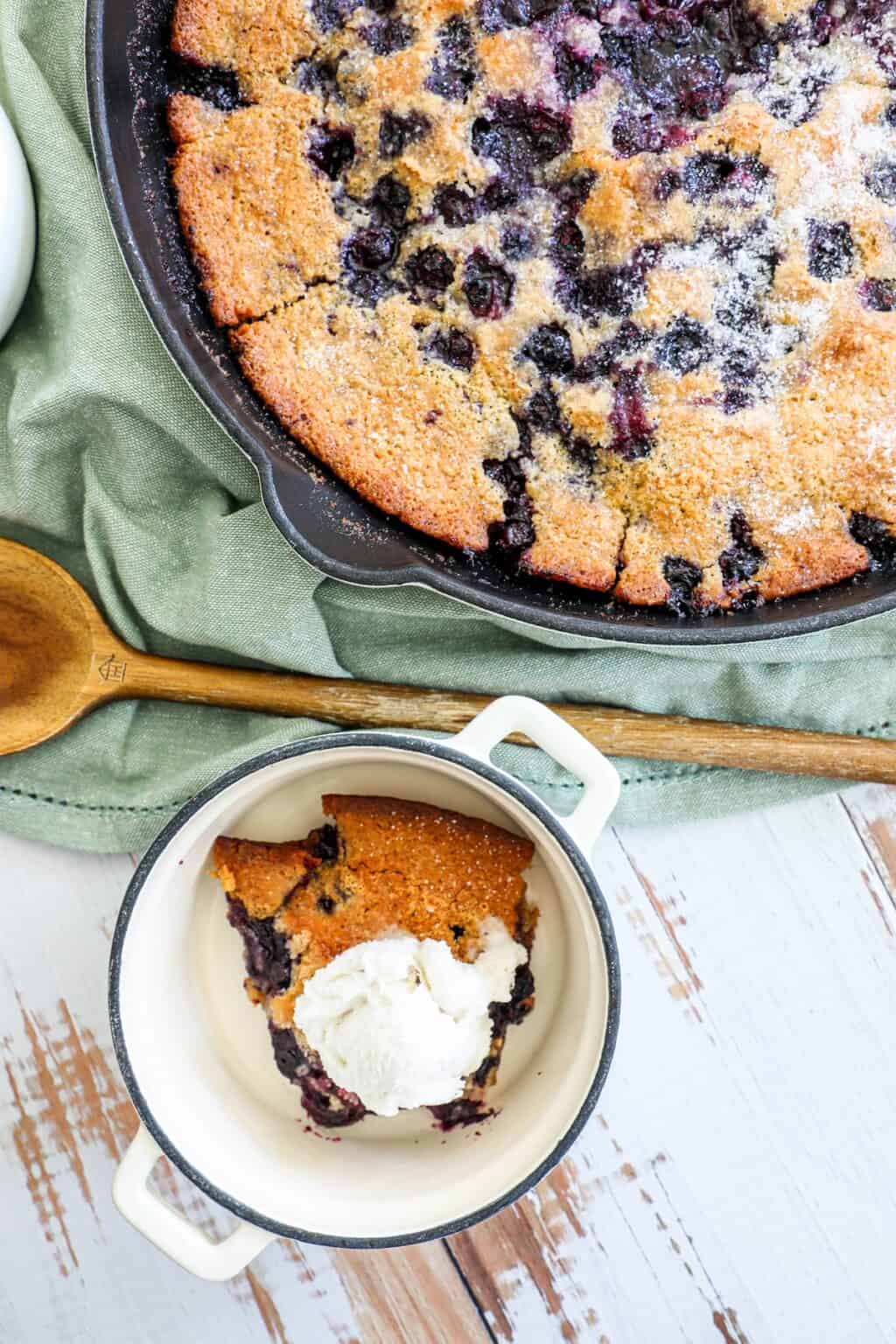Skillet Blueberry Cobbler - Sweet Cs Designs