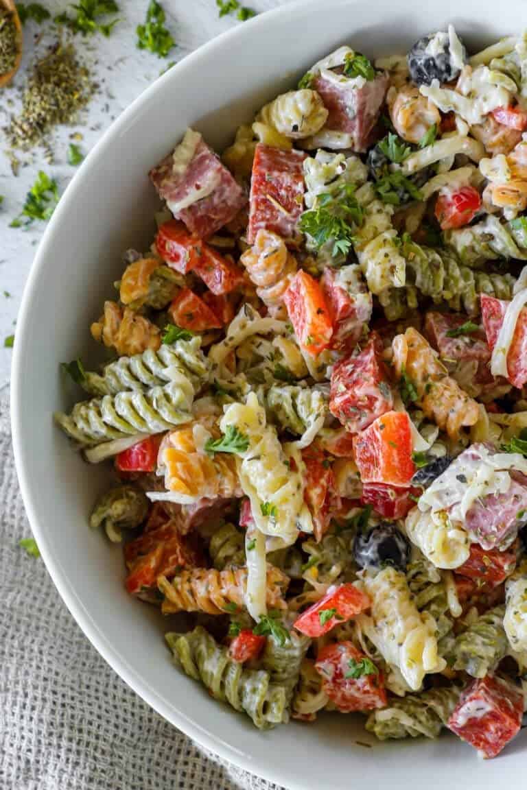 Creamy Italian Pasta Salad - Sweet Cs Designs