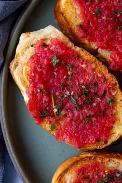 Spanish Pan Con Tomate (Tomato Toast) - Sweet Cs Designs