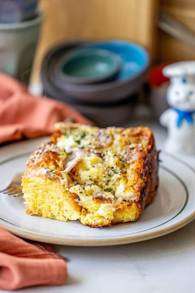 Ham and Cheese Croissant Strata - Sweet Cs Designs