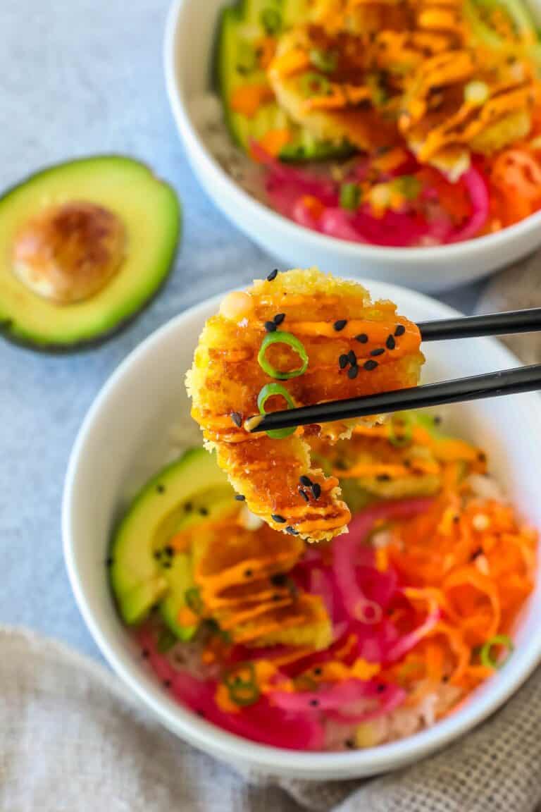 Crispy Shrimp Rice Bowls - Sweet Cs Designs