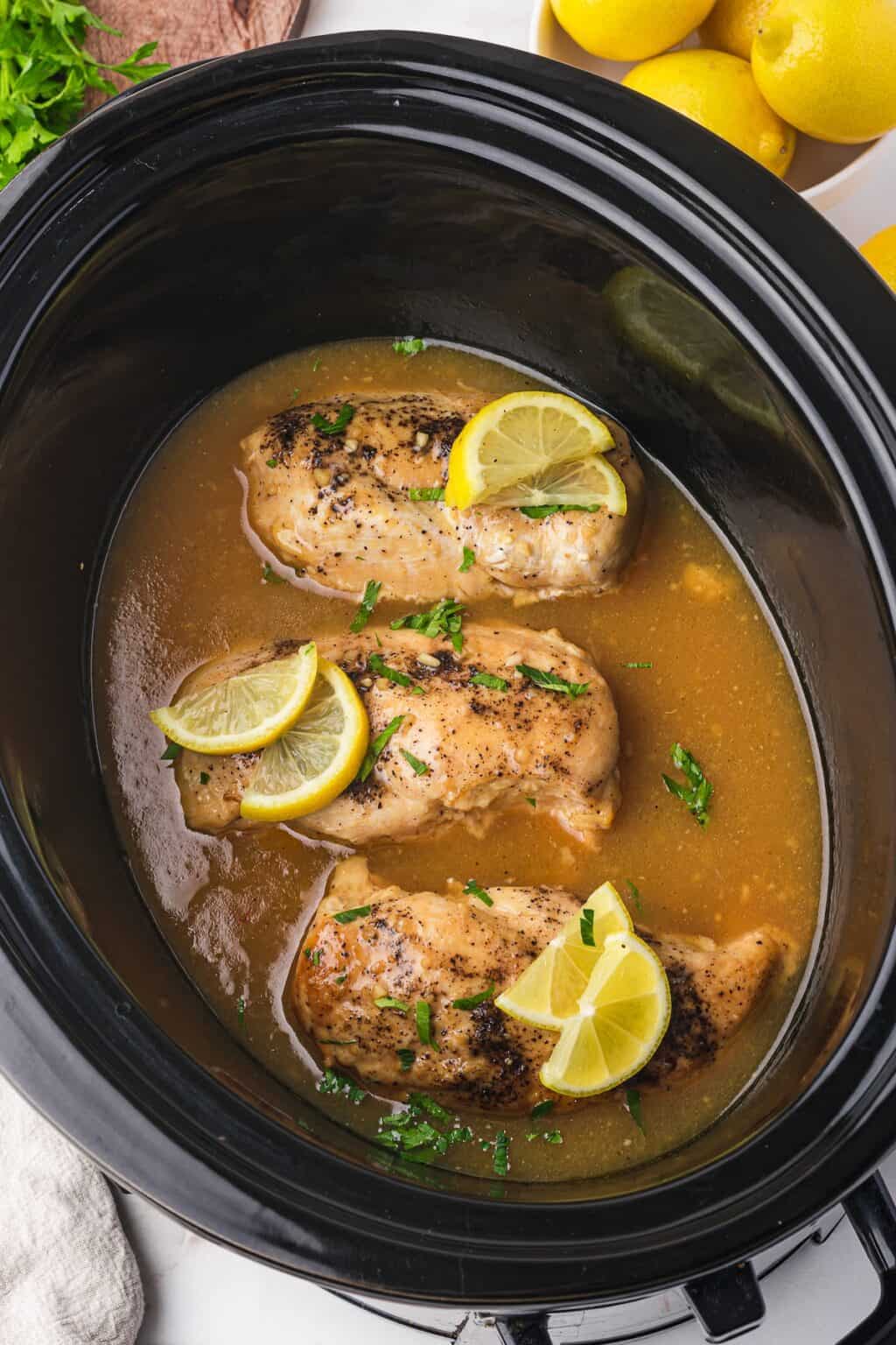 Slow Cooker Lemonade Chicken - Sweet Cs Designs