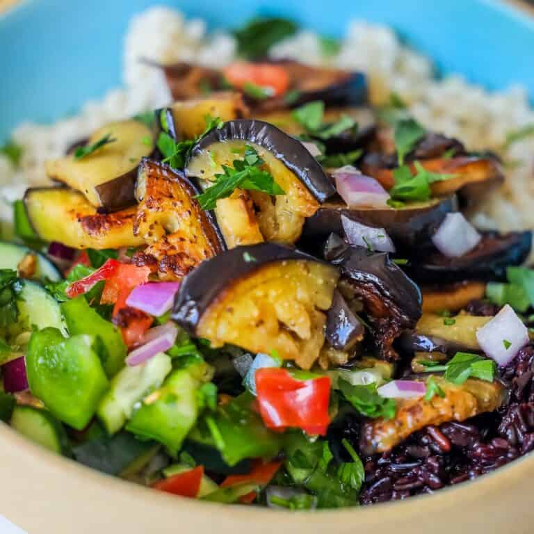 Vegan Sabich Bowls - Sweet Cs Designs