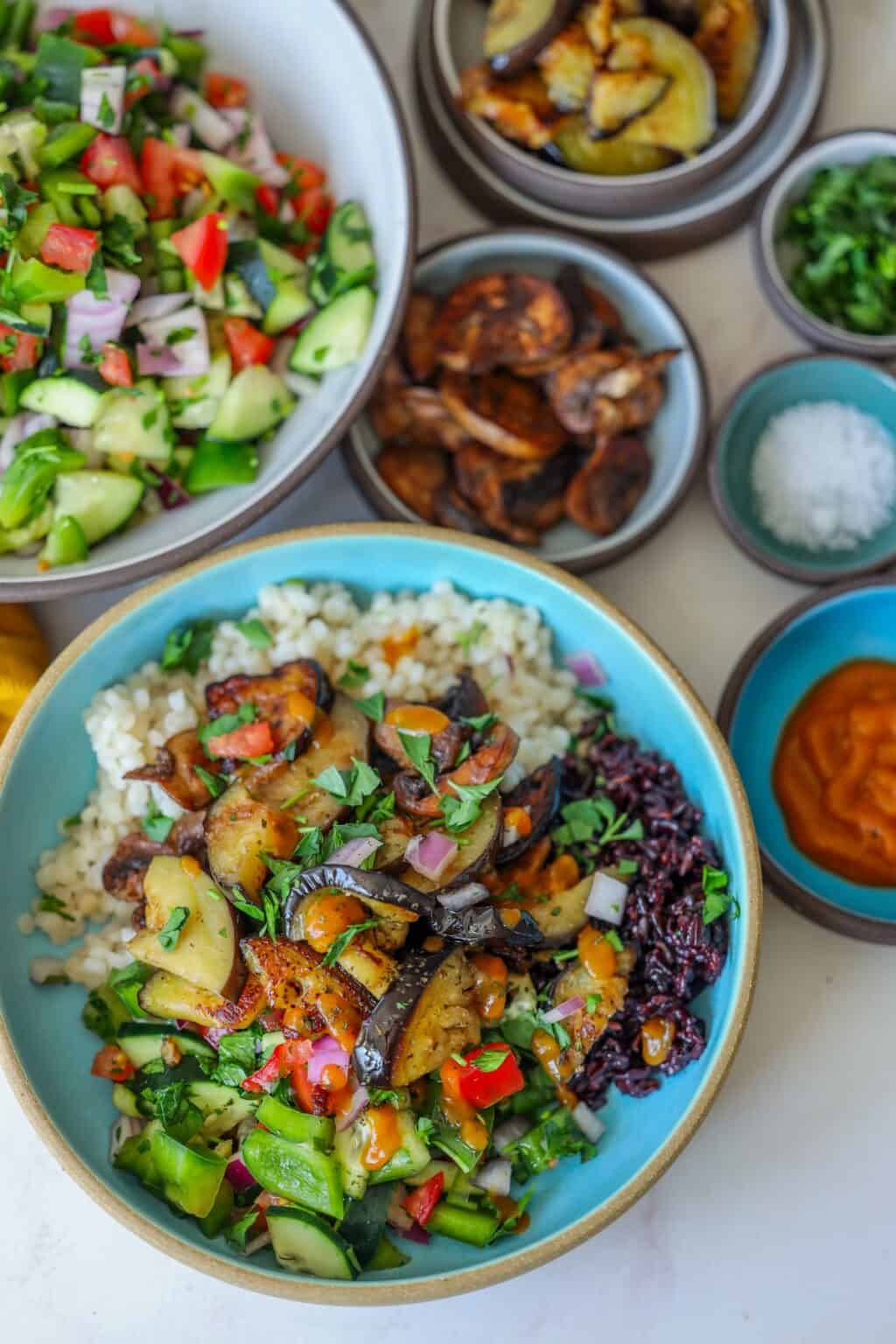 Vegan Sabich Bowls - Sweet Cs Designs
