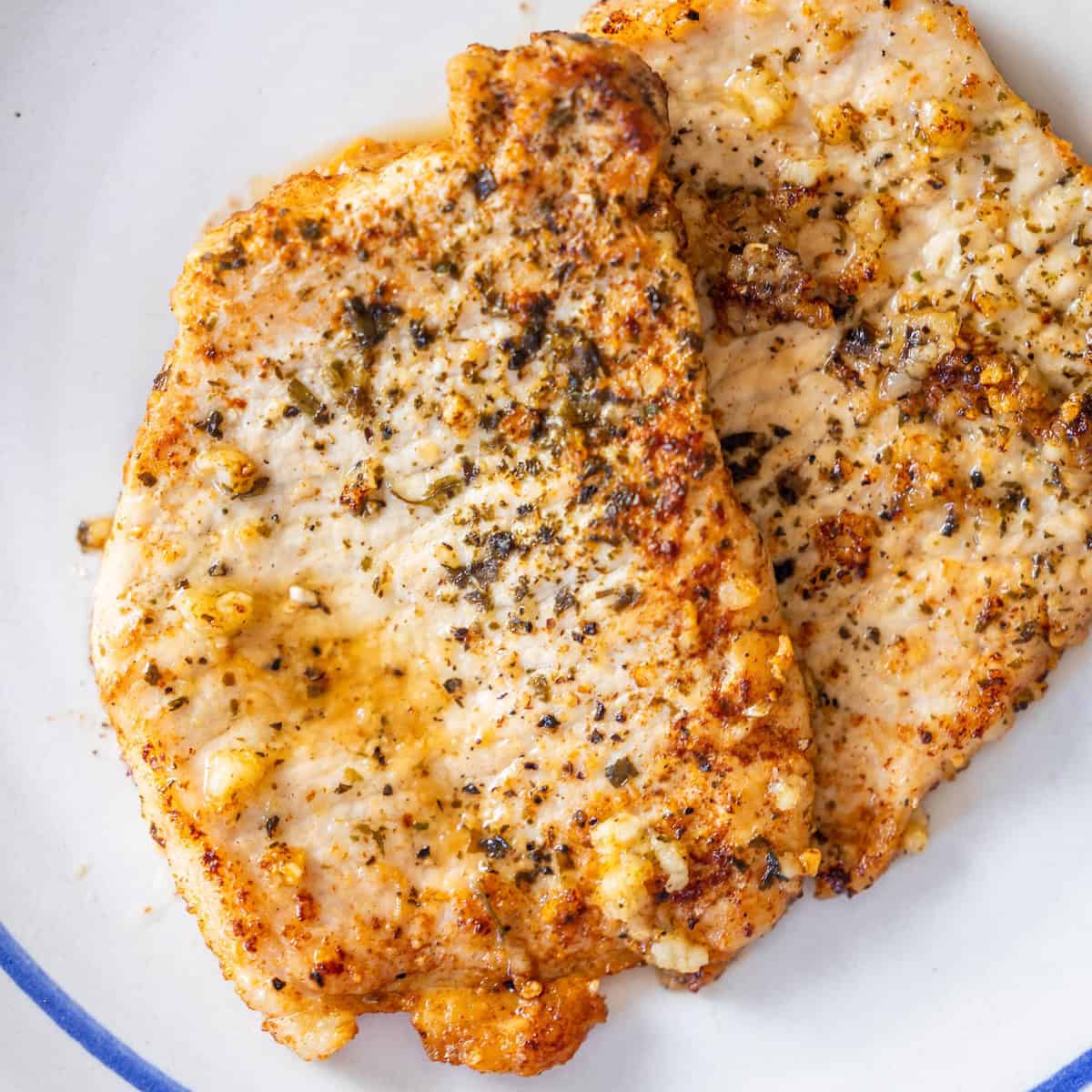 Pan-Fried Pork Cutlet with Garlic - Sweet Cs Designs